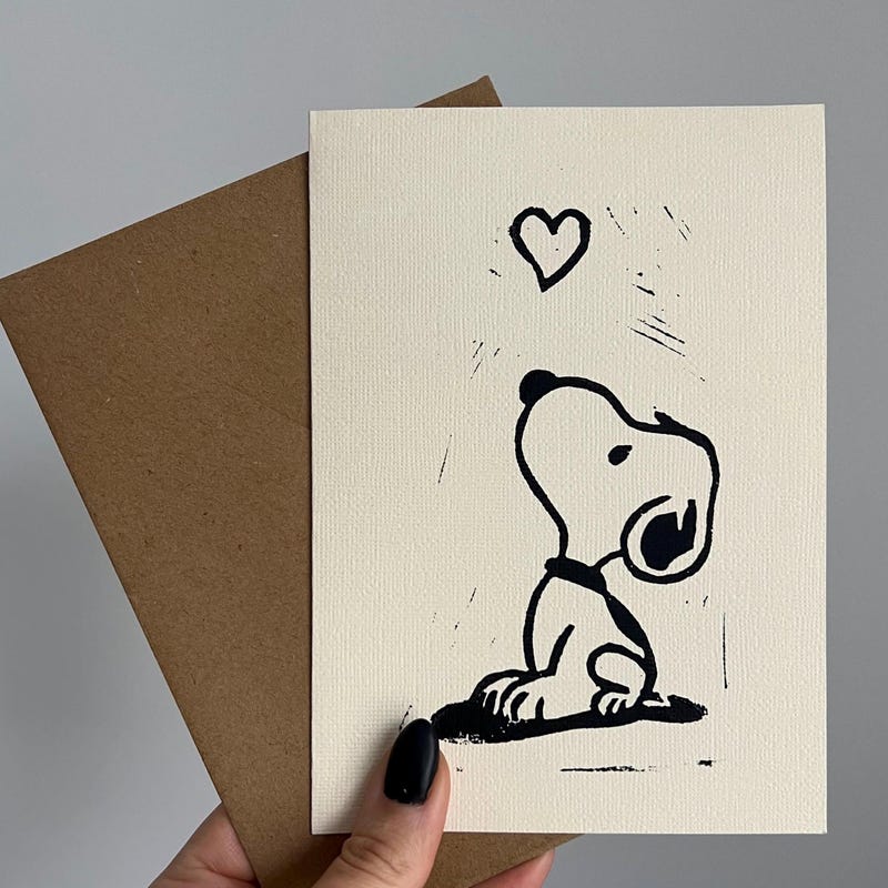 Snoopy Cards - Etsy