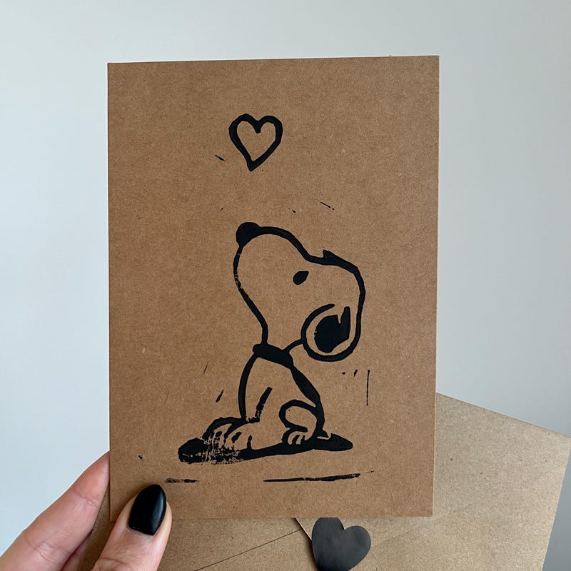 Snoopy Cards - Etsy