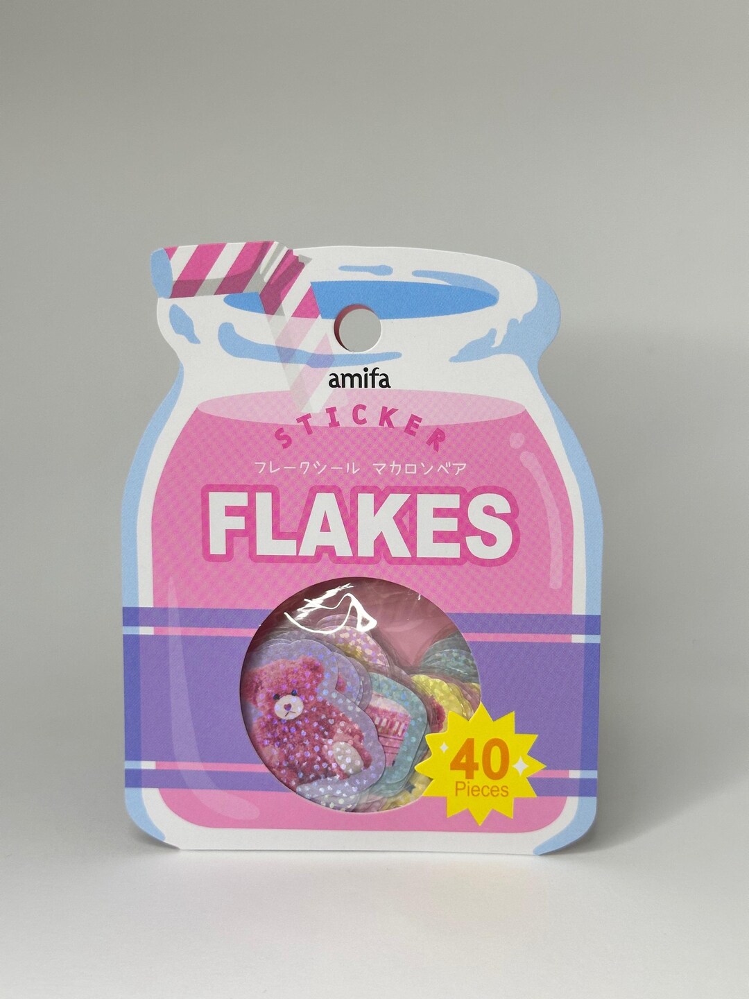 Amifa Sticker Flakes Cute Kawaii Glitter (40) - Etsy UK