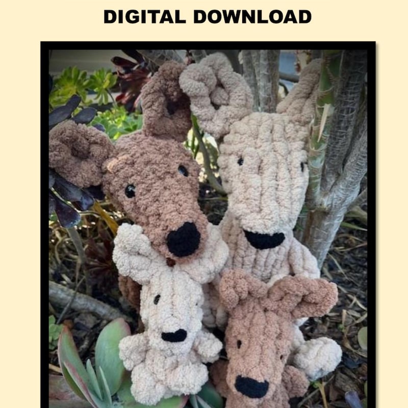 Knitted Stuffed Kangaroo - Etsy