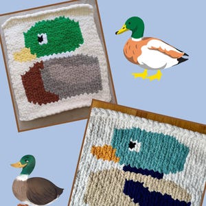 Mallard Duck Graph Pattern Wall Art Tapestry or Baby Blanket, Graph ...