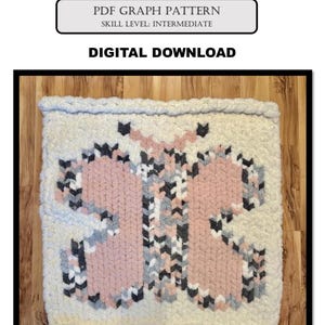 Butterfly Graph Pattern Wall Art Tapestry or Baby Blanket, Graph ...