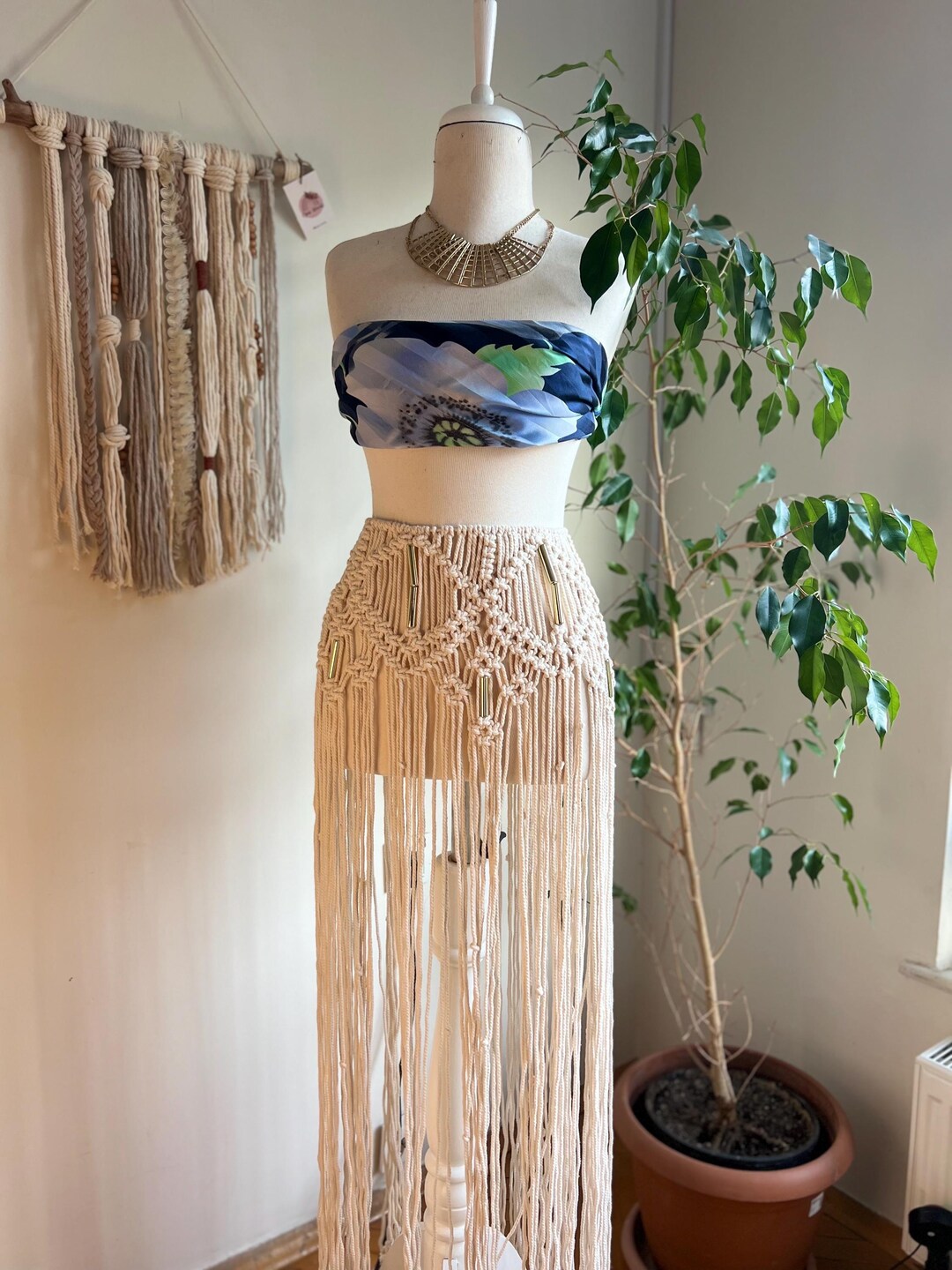 Macrame Skirt , Festival Outfit , Beach Outfit , Bohemian Skirt ...