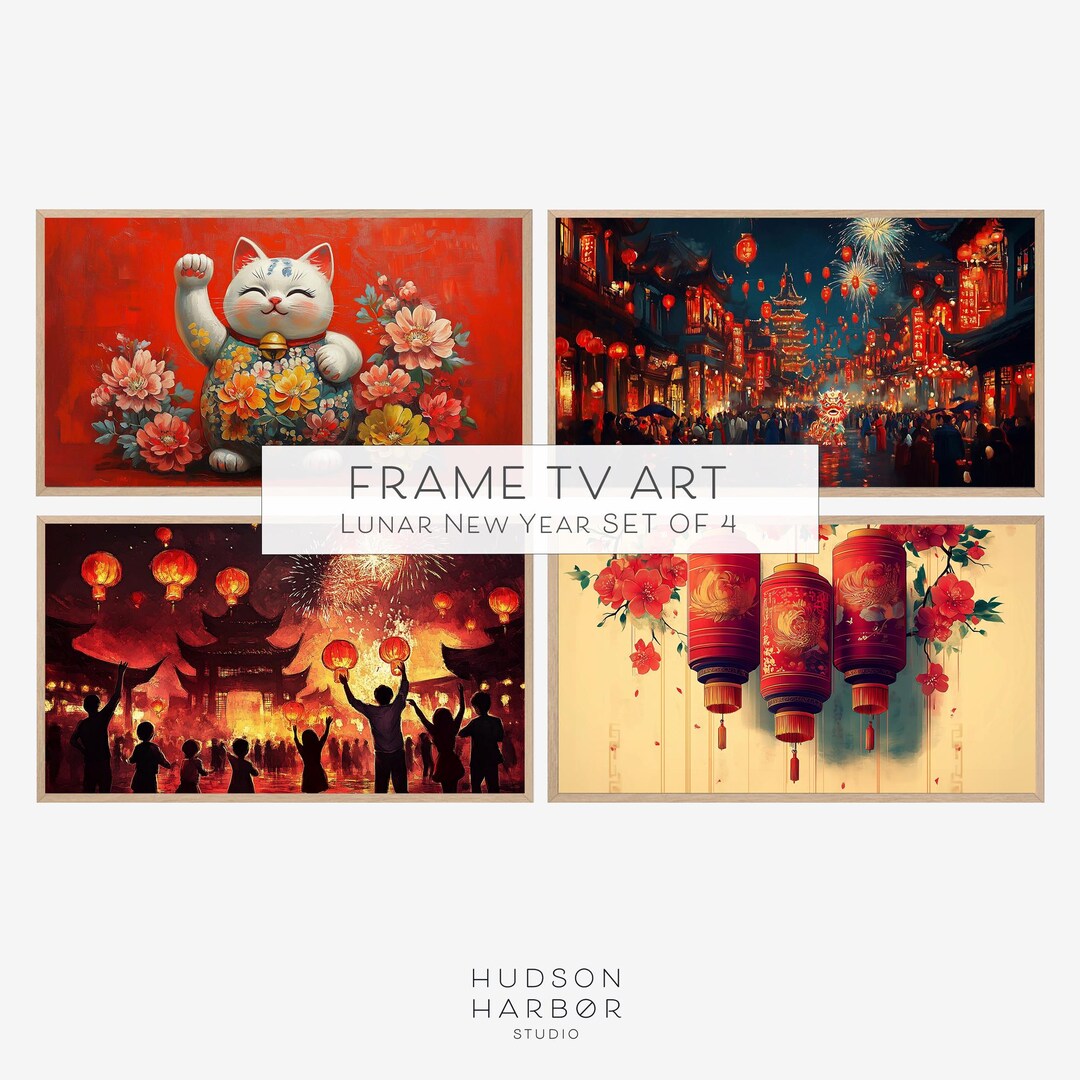 Lunar New Year Frame TV Art | Year of the Dragon (digital Download) - Etsy