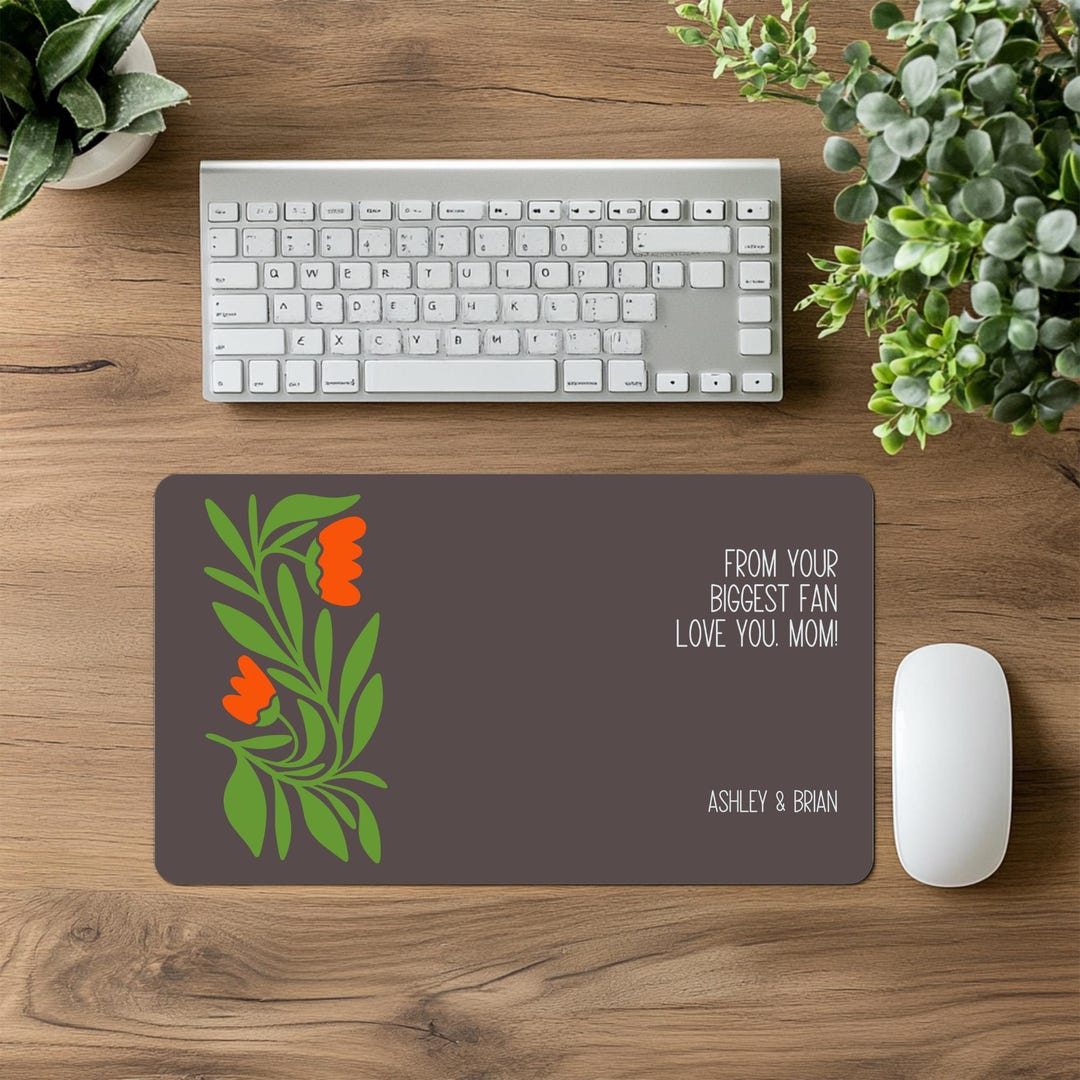 Custom Wildflowers Desk Mat, Personalized Aesthetics Desk Mat, Stylish ...
