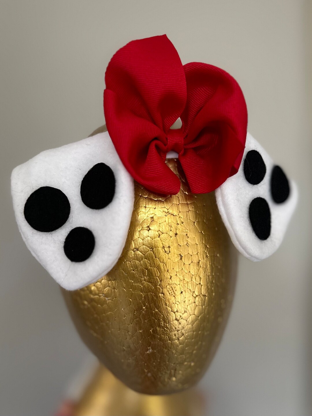 Black and White Dalmatian Bow Ears Stretch Headband GREAT PHOTOGRAPHY ...