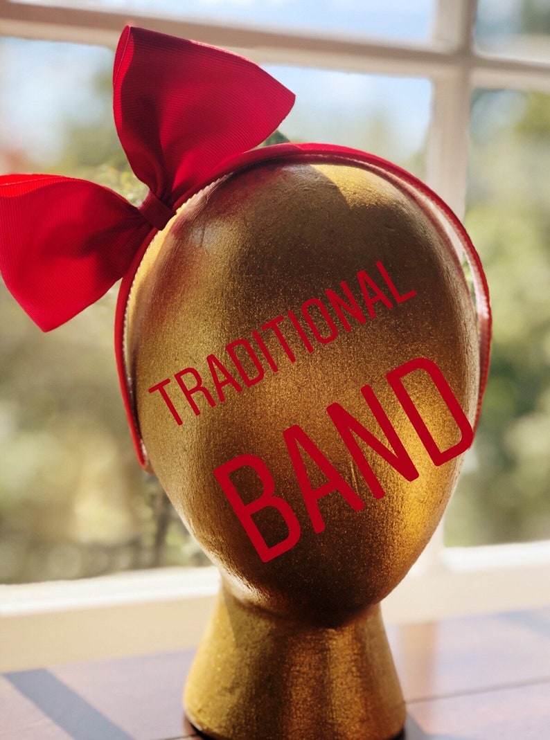 Made to Match Snow White Red bow girls stretch headband | Etsy