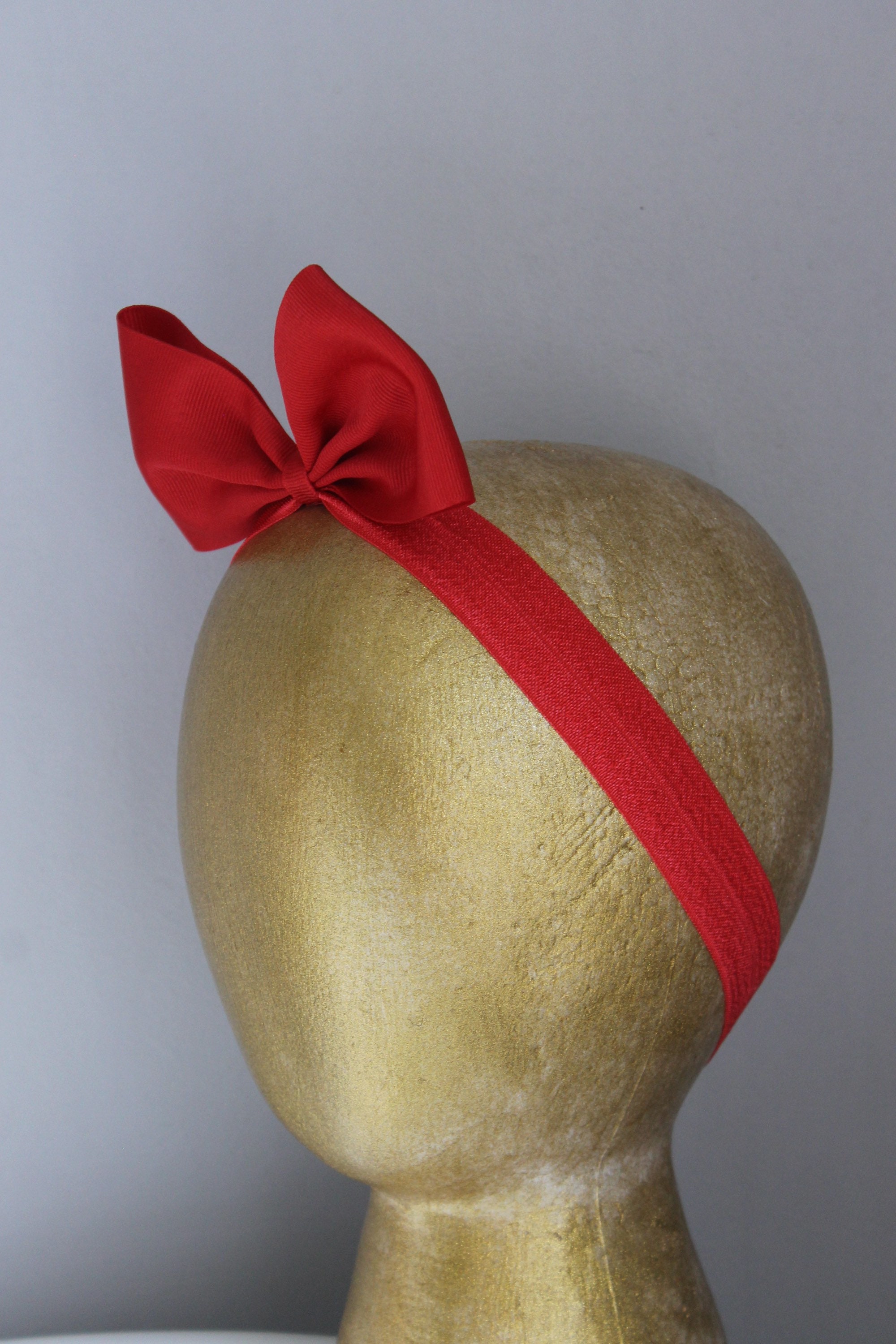 Made to Match Snow White Red bow girls stretch headband | Etsy