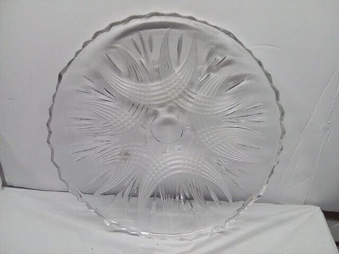Aderia Heavy Glass Serving Tray large Platter - Etsy