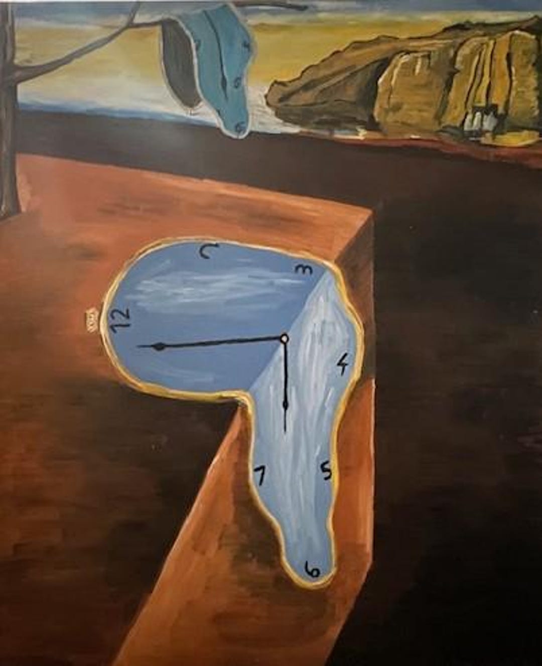 Salvadore Dali, Flowing Time, Oil Painting 100 X 120 Cm, Reproduction ...