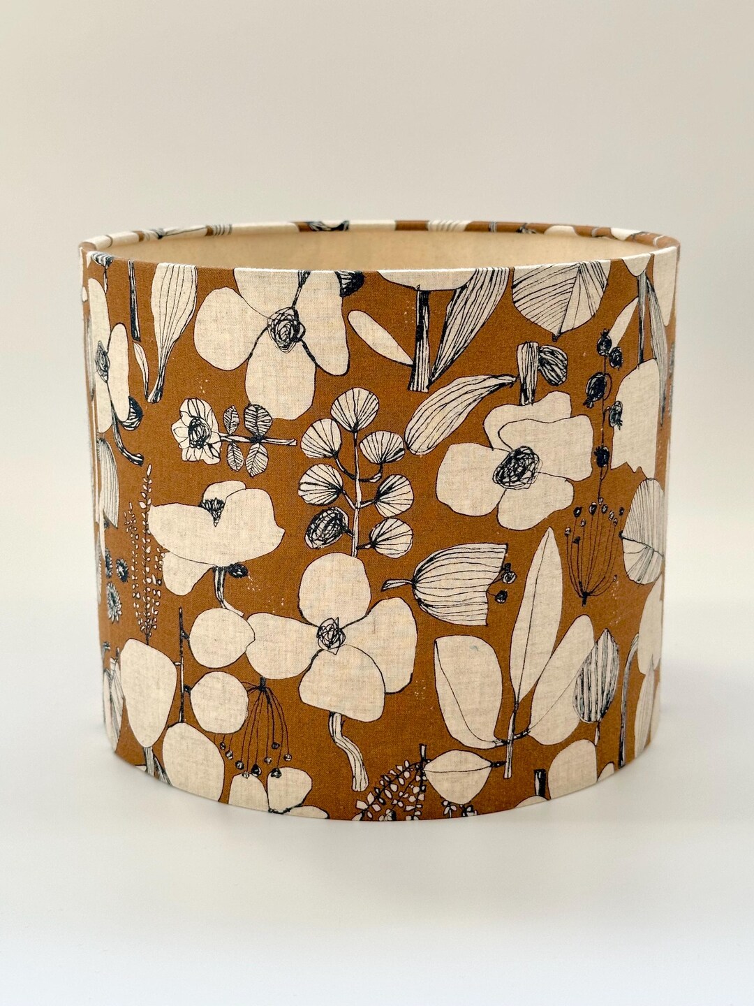 Contemporary Flower Lampshade. Pencil Drawing Art. Table Lamp, Ceiling ...