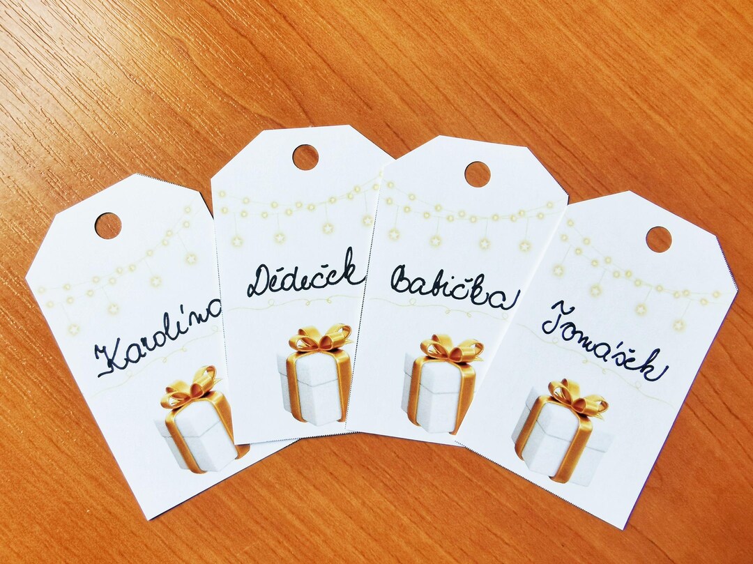 Printable PDF File – Name Tags for Christmas Gifts - Etsy