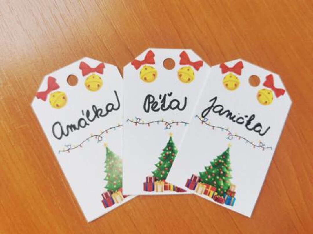 Printable PDF File – Name Tags for Christmas Gifts - Etsy