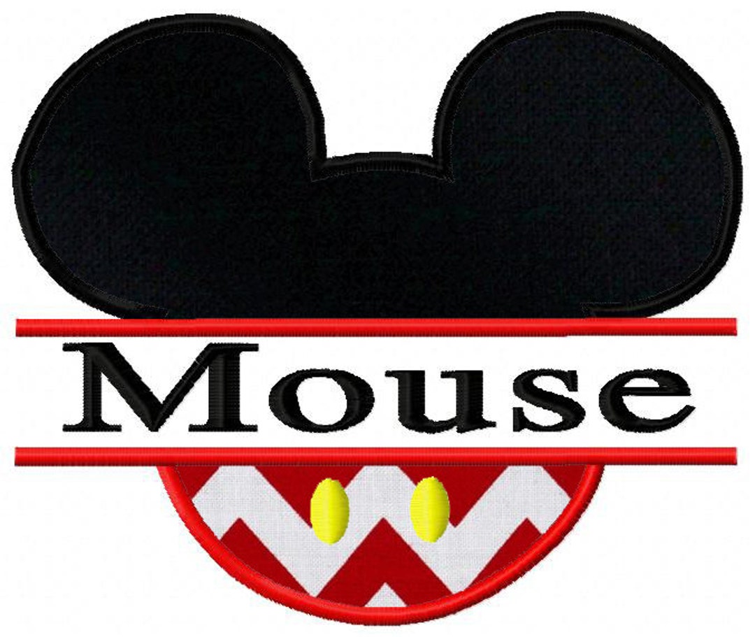 Split Mouse Applique Embroidery Design - Etsy