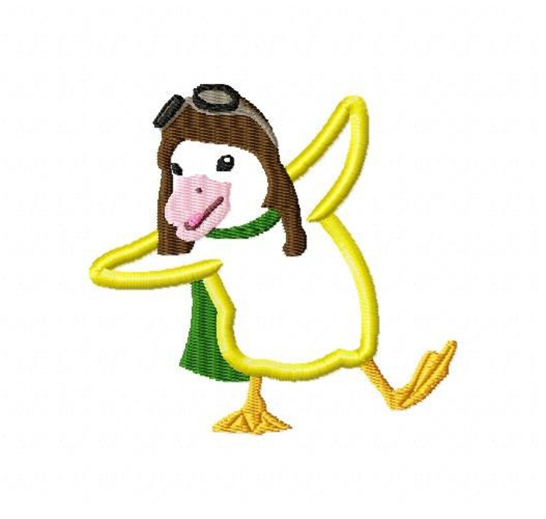 Ming Ming Duck Applique Embroidery Design (4x4) - Etsy