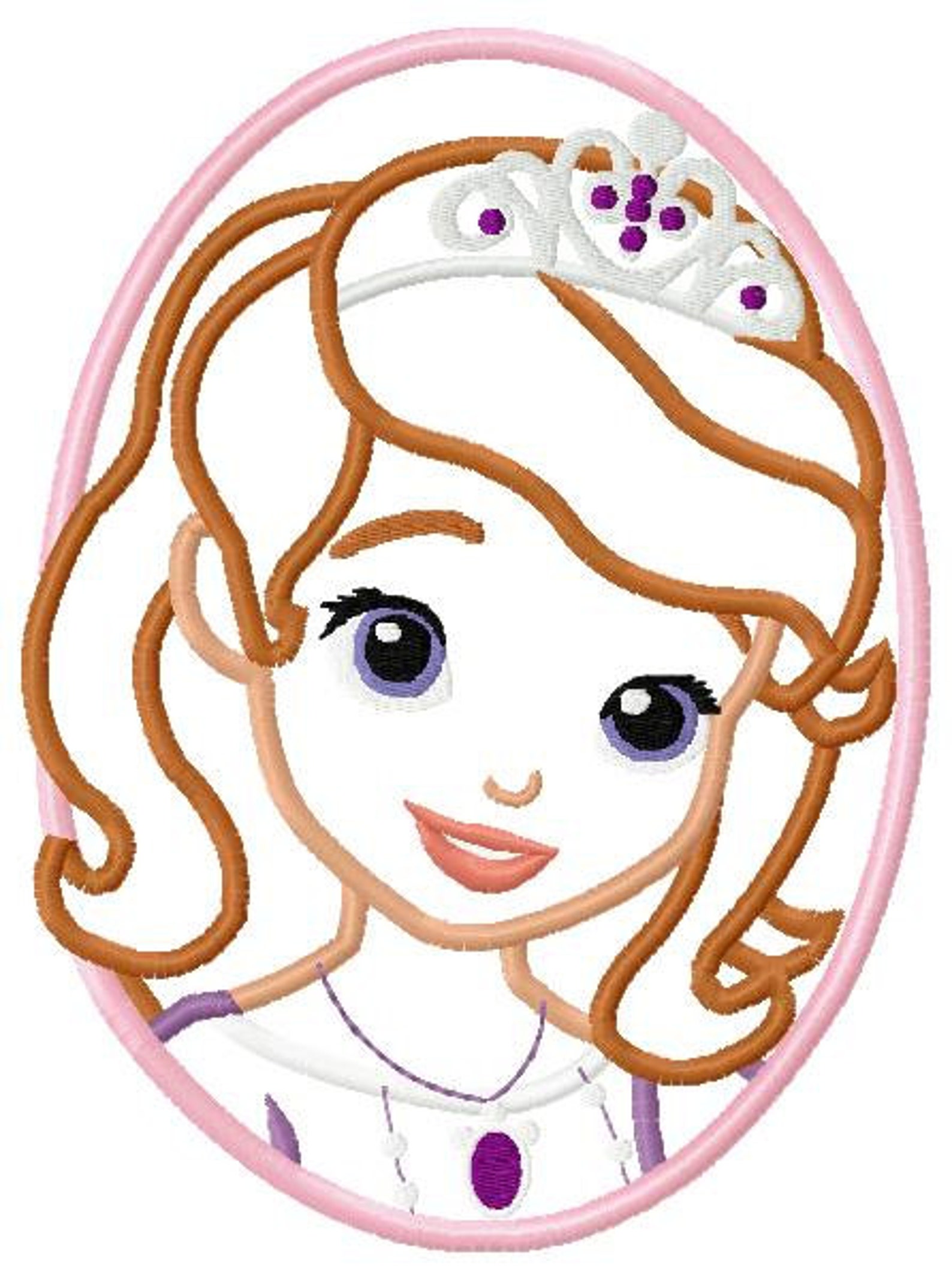 Sofia the First Princess Applique Embroidery Design - Etsy
