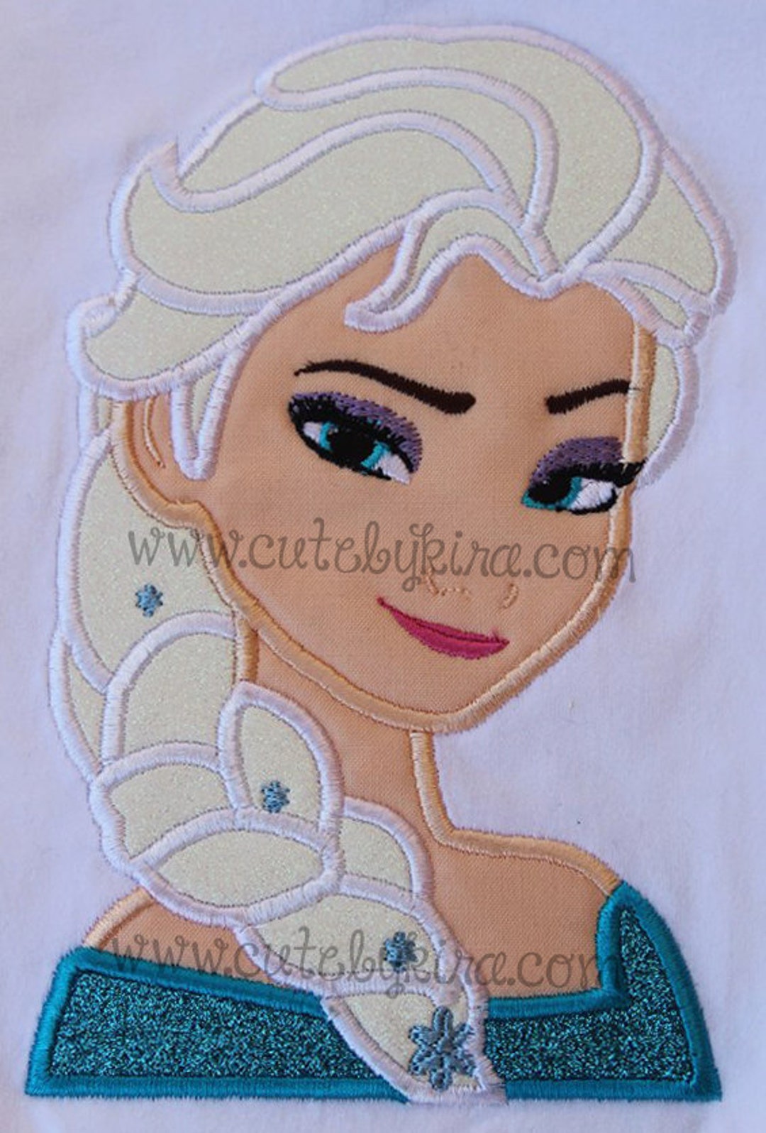 Frozen Elsa Cold Queen Bust 3 Applique Machine Embroidery Design ...