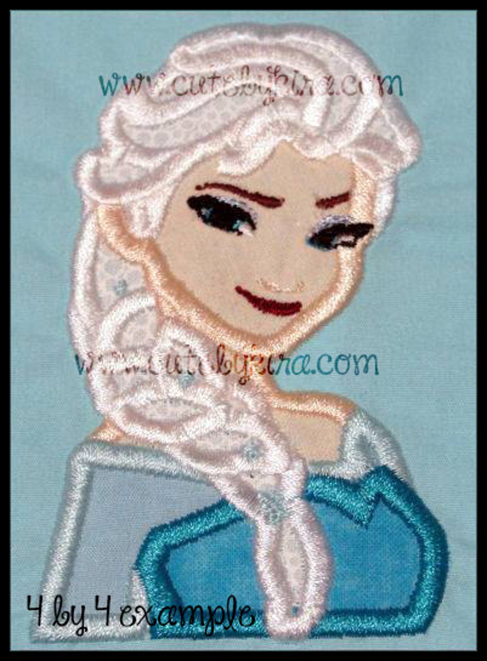 Frozen Elsa Bust 2 Applique Machine Embroidery Design (DIGITAL ITEM) - Etsy