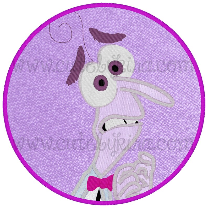 Fear Indside Out Purple Emotion Boy Applique Machine Embroidery Design ...