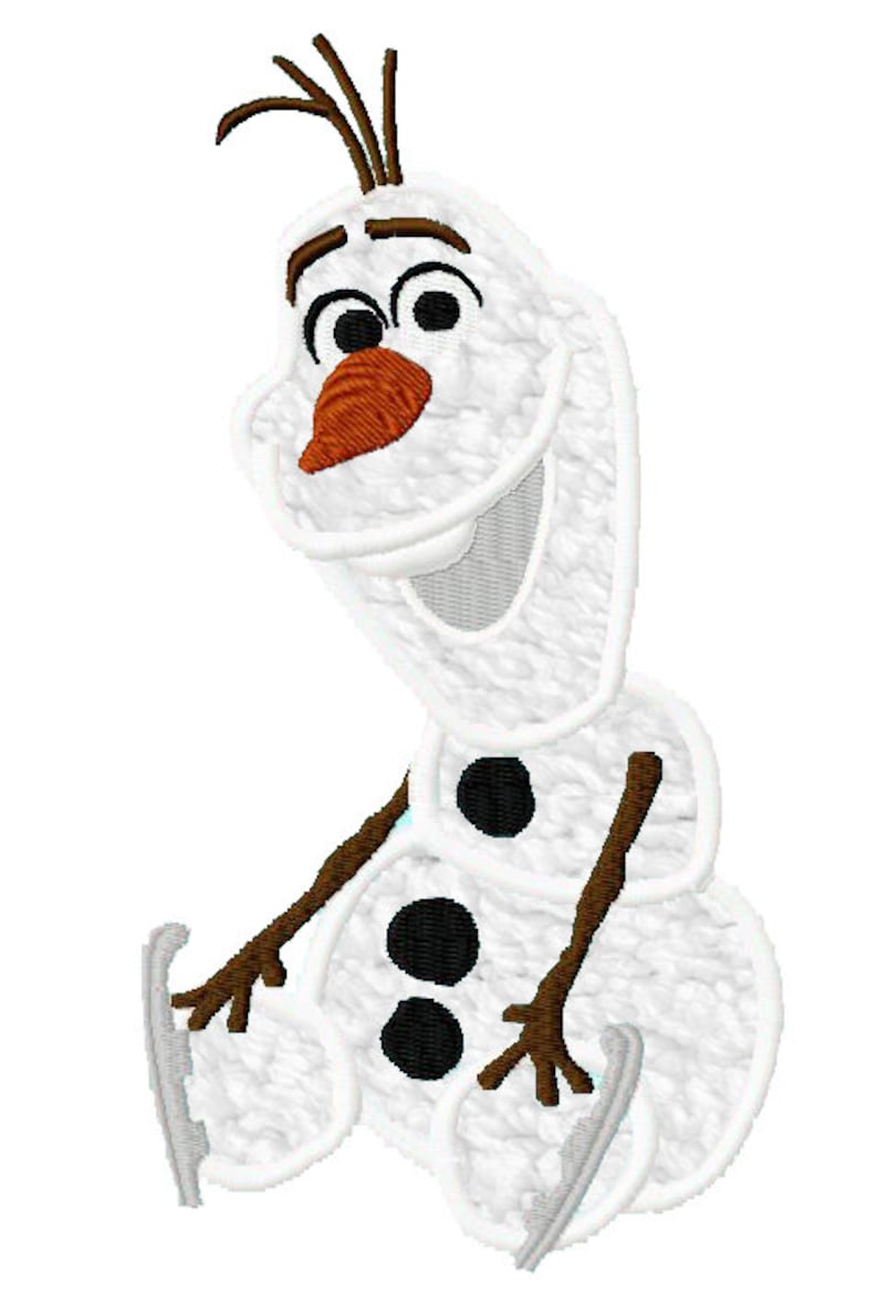 Frozen Olaf Cold Snowman Skating Applique Embroidery Design - Etsy