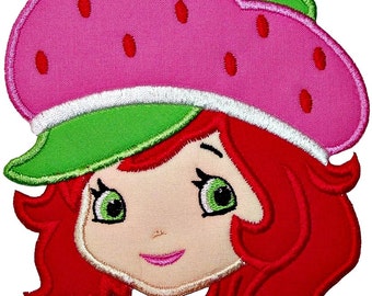 Strawberry Girl Princess Applique Embroidery Design | Etsy