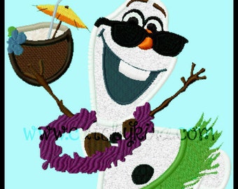 Frozen Olaf Cold Snowman Face Applique Machine Embroidery | Etsy