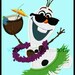 Frozen Olaf Cold Snowman Hula Applique Machine Embroidery Design ...