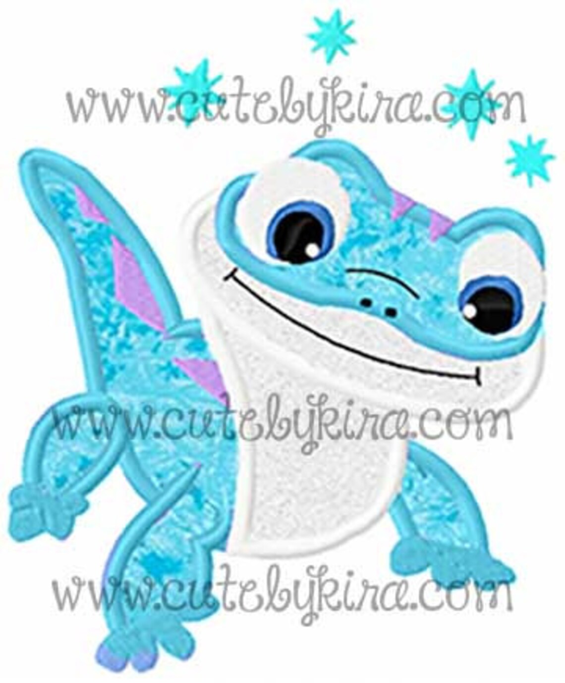 Frozen 2 Bruni Salamander Applique Machine Embroidery Design - Etsy