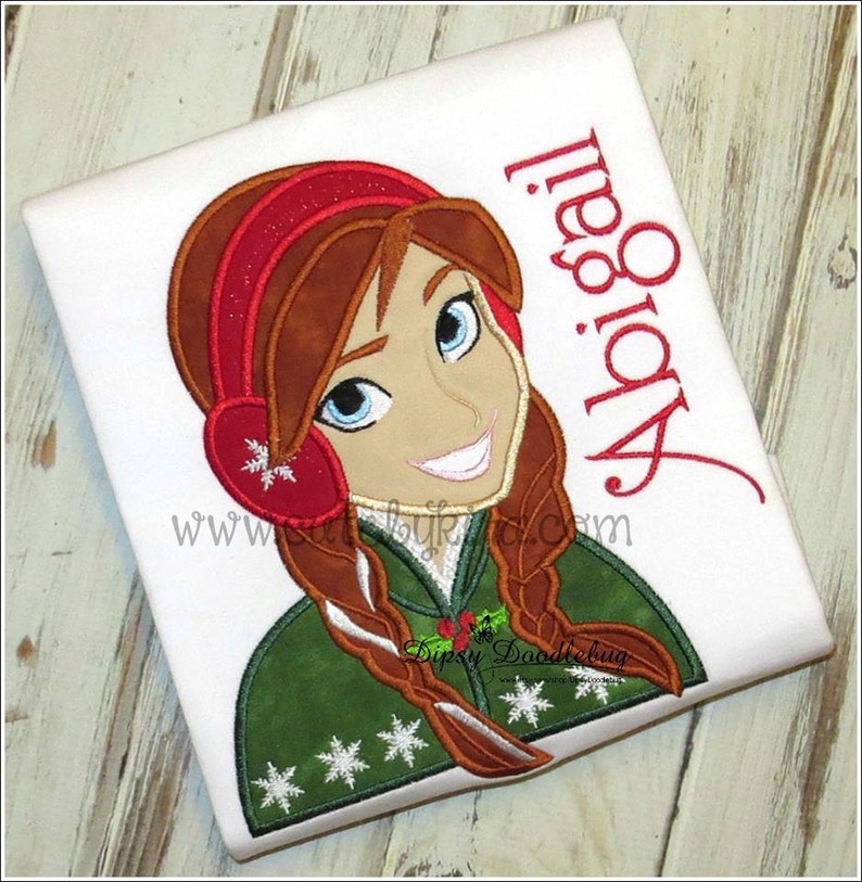 Frozen Cold Princess Anna Christmas Applique Machine - Etsy