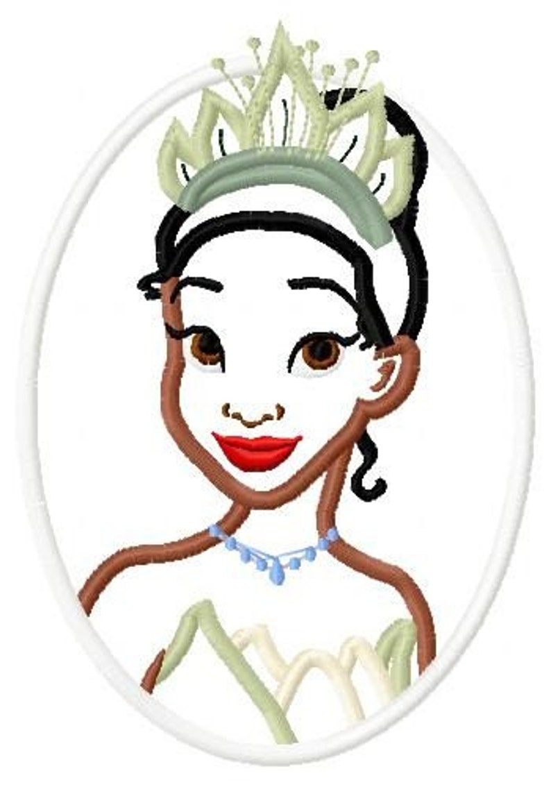 Tiana Cajun Princess Applique Embroidery Design - Etsy