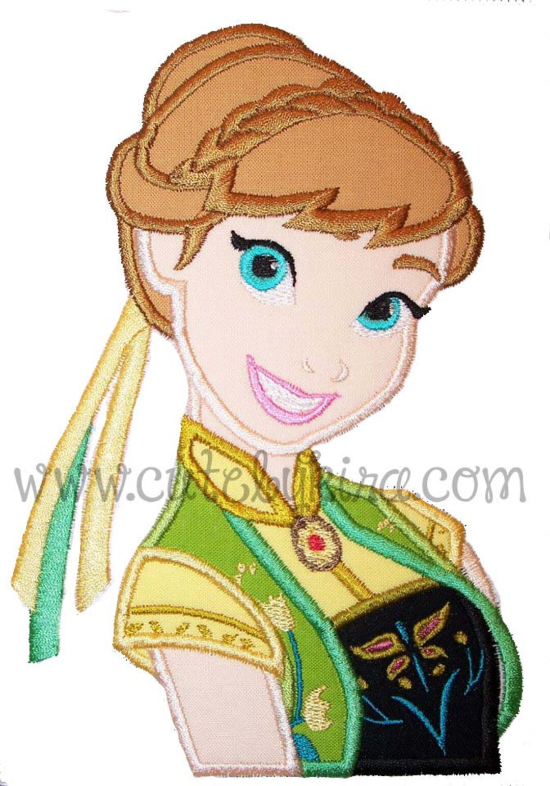 Frozen Cold Princess Anna Fever Applique Machine Embroidery Design ...