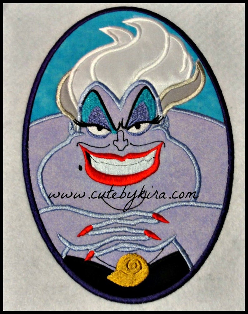 Ursula Sea Witch Applique Machine Embroidery Design (DIGITAL ITEM) - Etsy