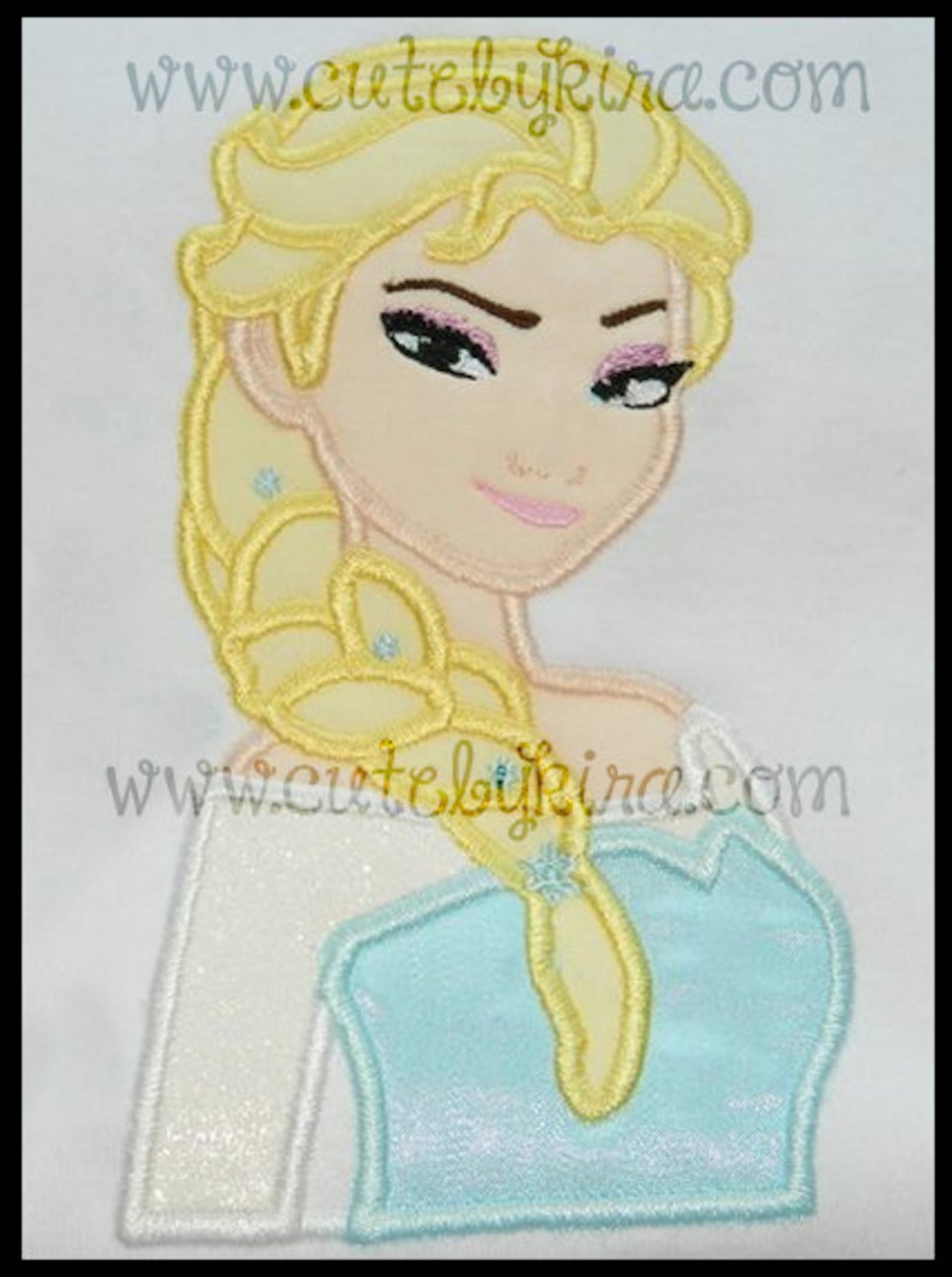 Frozen Elsa Bust 2 Applique Machine Embroidery Design (DIGITAL ITEM) - Etsy