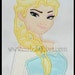 Frozen Elsa Bust 2 Applique Machine Embroidery Design (DIGITAL ITEM) - Etsy