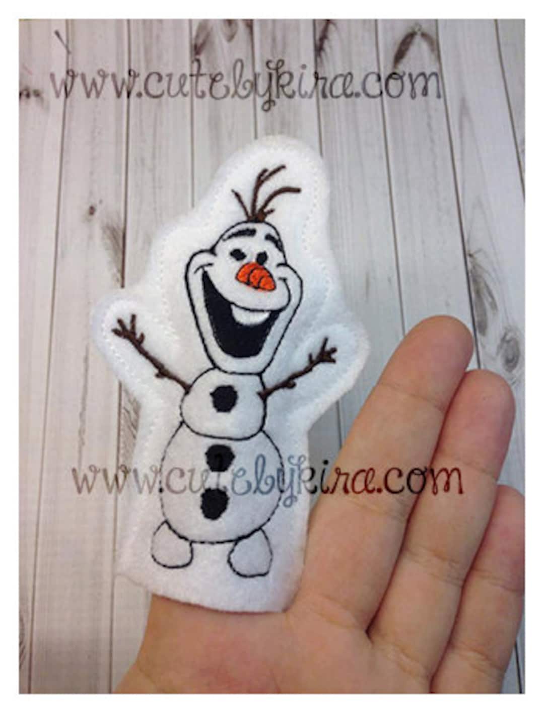 Frozen Olaf Cold Snowman Finger Puppet Feltie Embroidery Design ...