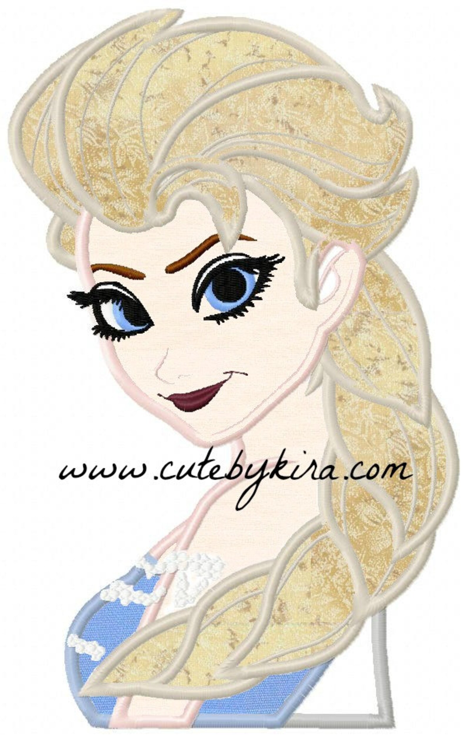 Frozen Elsa Cold Queen Bust 1 Applique Machine Embroidery - Etsy