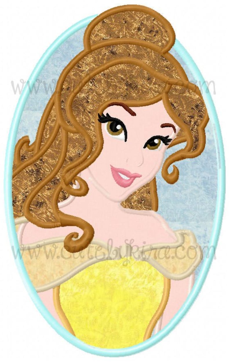 Belle Beauty and the Beast Applique Machine Embroidery Design - Etsy