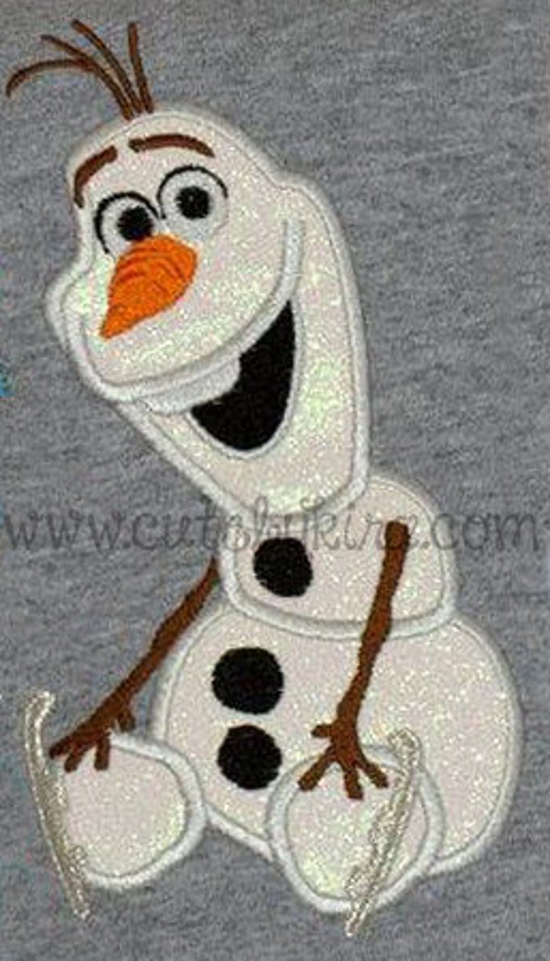 Frozen Olaf Cold Snowman Skating Applique Embroidery Design - Etsy