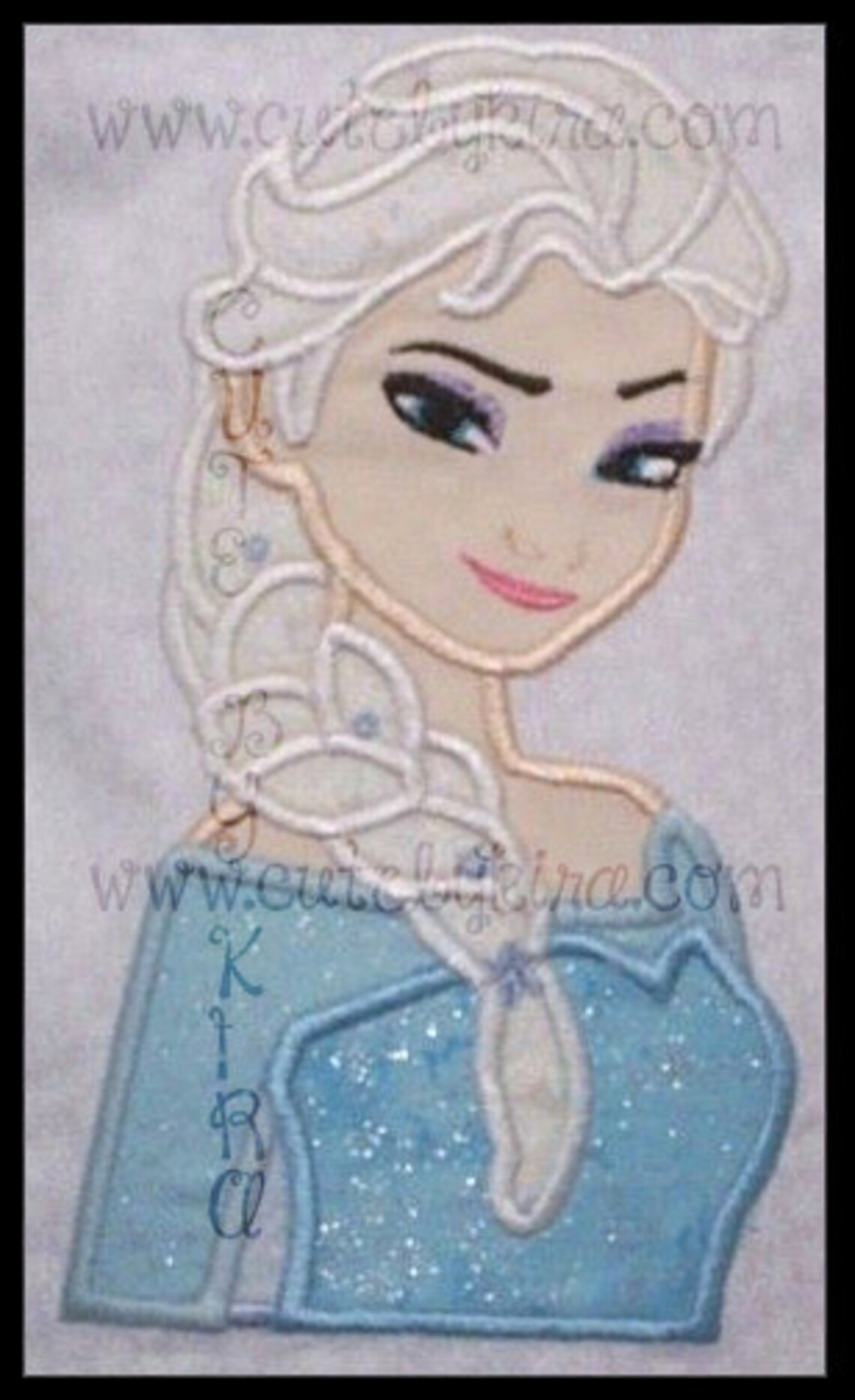 Frozen Elsa Bust 2 Applique Machine Embroidery Design (DIGITAL ITEM) - Etsy