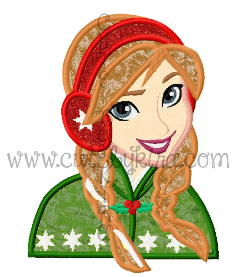 Frozen Cold Princess Anna Christmas Applique Machine - Etsy