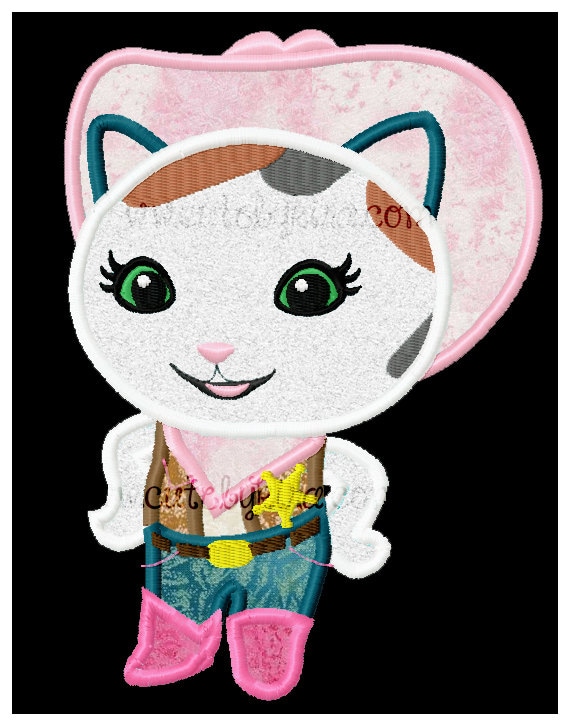 Sheriff Cat Applique Machine Embroidery Design DIGITAL ITEM - Etsy