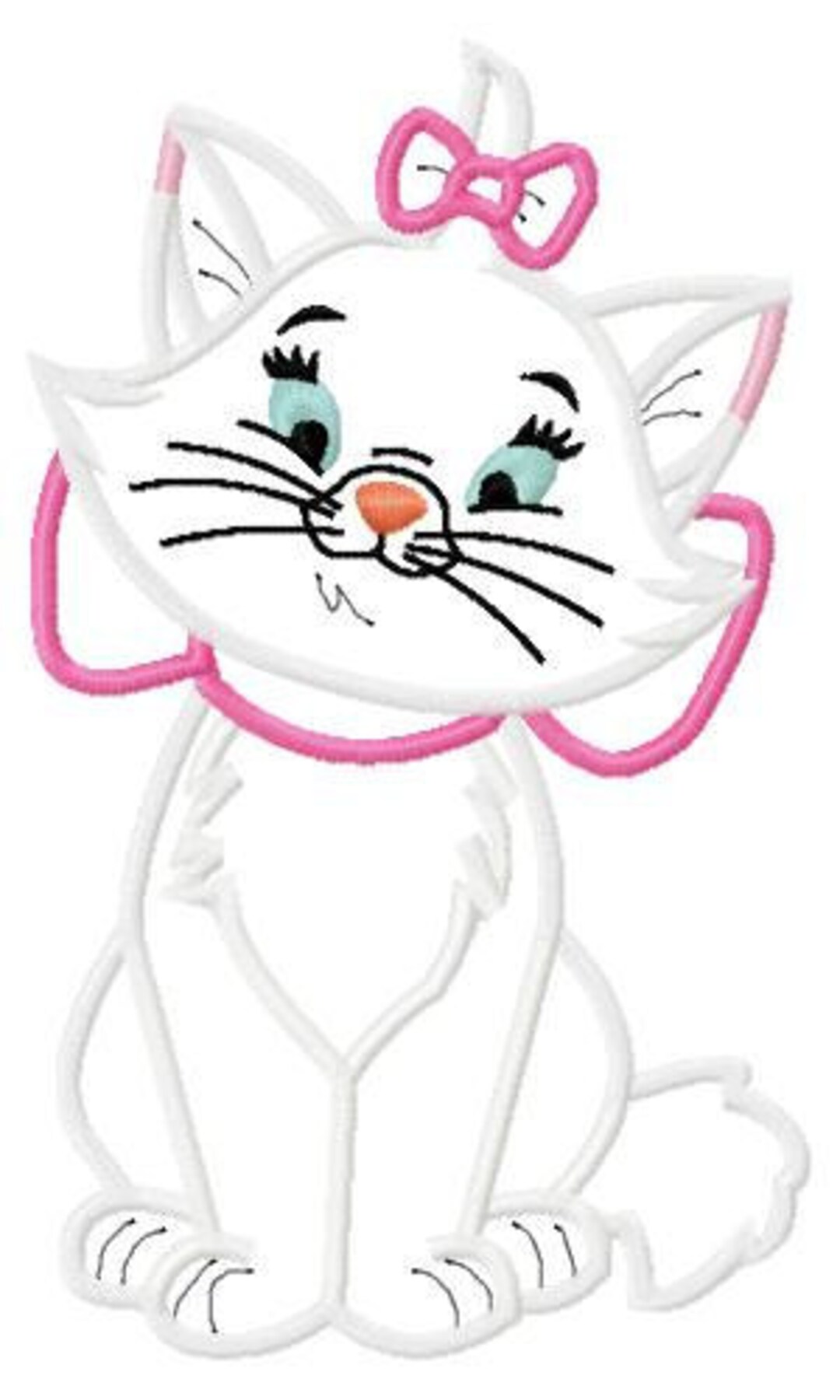 Marie Cat Embroidery Design - Etsy