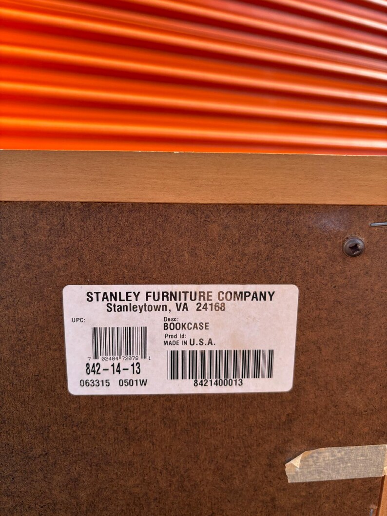 Stanley Furniture Brand Solid Wood Bookcase - Etsy