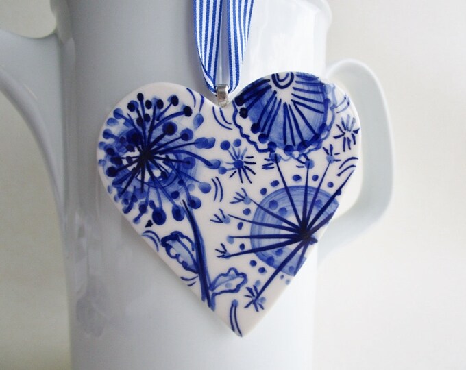 Porcelain Heart - Blue Delft Wall Hanging/ornament - Etsy