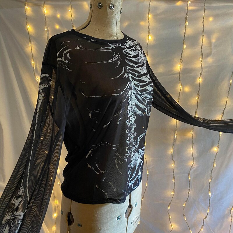 Mesh Printed Top - Etsy