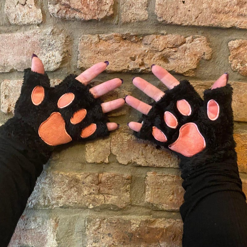 Cat Gloves - Etsy