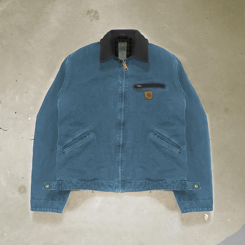 Carhartt J97 Detroit Jacket Petrol Blue - Etsy Canada