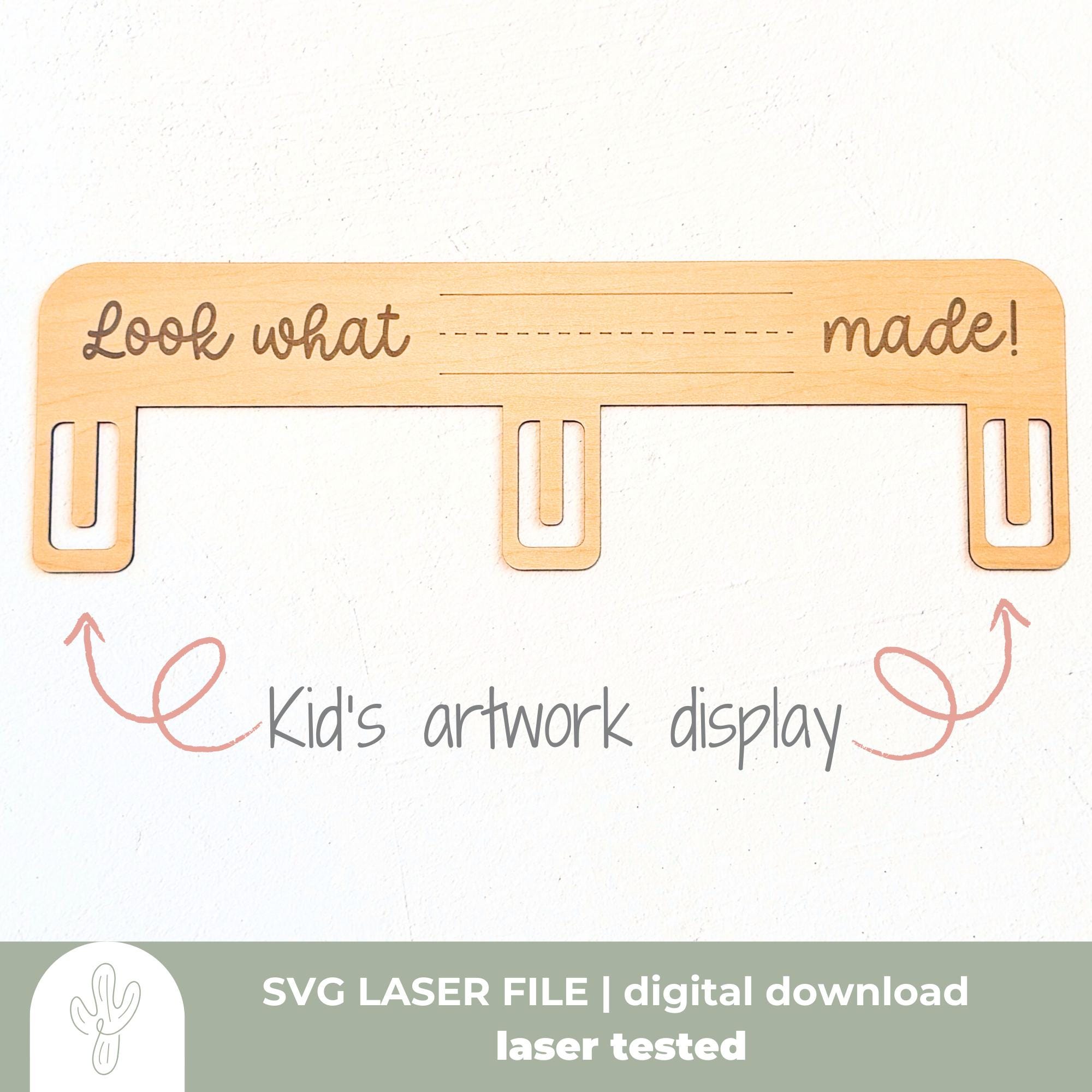 Look What I Made Sign SVG, Personalized Children Artwork Display Laser ...