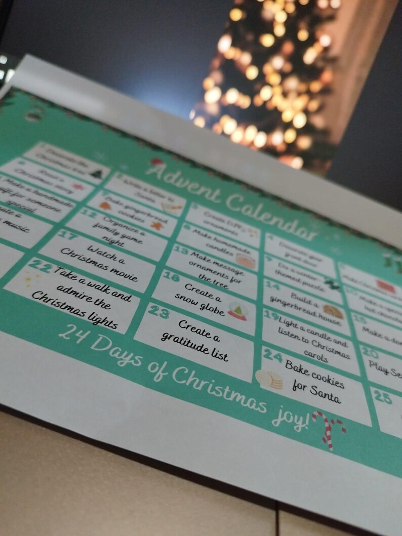 Advent Calendar I Christmas Activities I for Kids I for Families I for ...