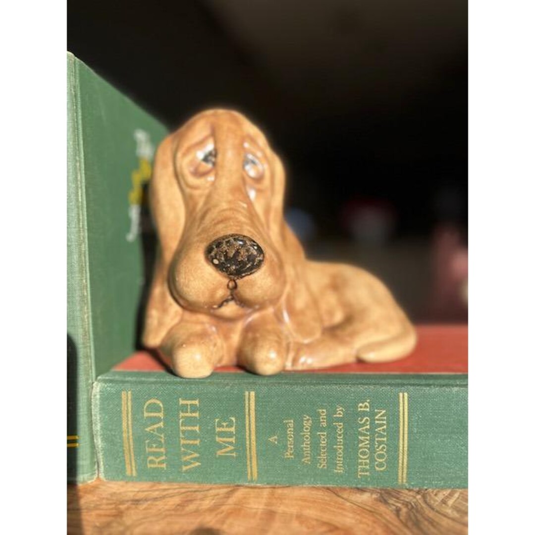 Handcrafted Sad Bloodhound Figurine Dog Lovers Home Decor Vintage ...
